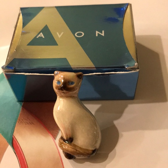 Avon | Jewelry | Avon Vintage Ceramic Siamese Cat In Box | Poshmark